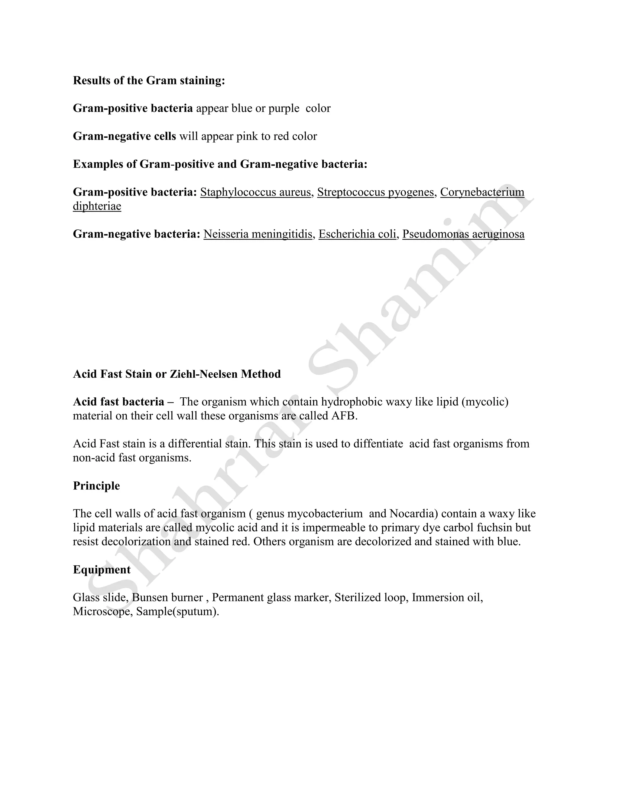 Differential Staining Pdf