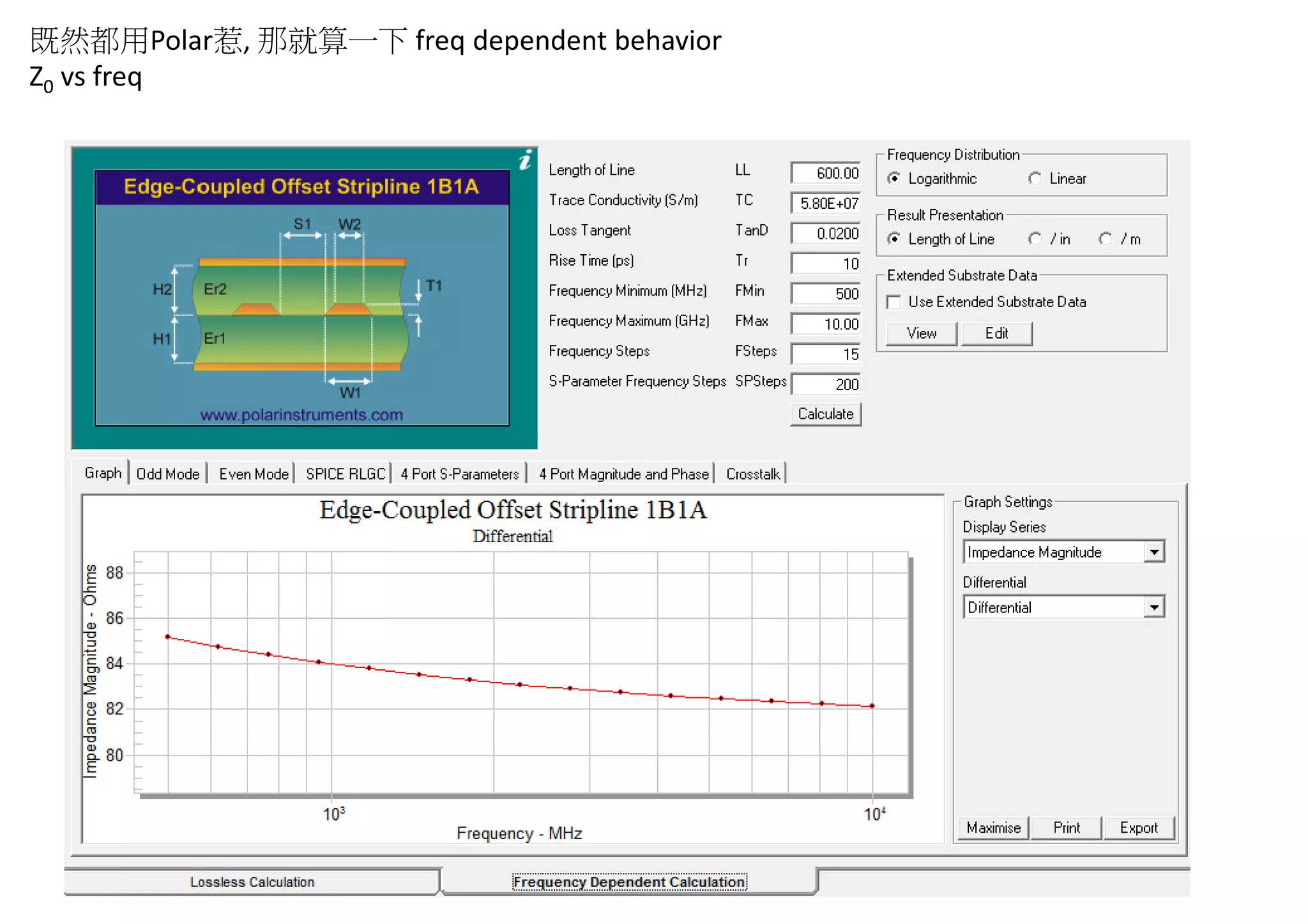 Differential stripline impedance calculate | PDF