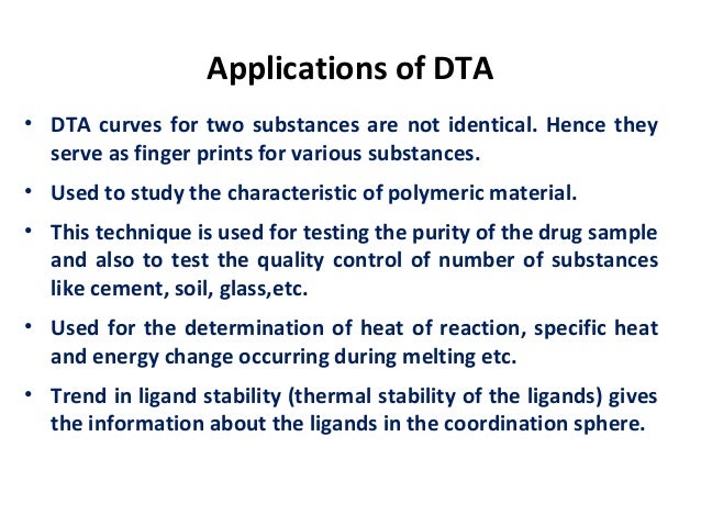 Differential thermal analysis