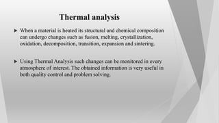 Differential thermal analysis | PPTX | Chemistry | Science