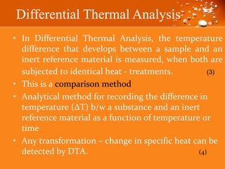 Differential Thermal Analysis (DTA) | PPTX