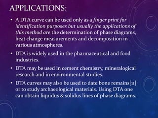 Differential thermal analysis - instrumental methods of analysis | PPTX ...