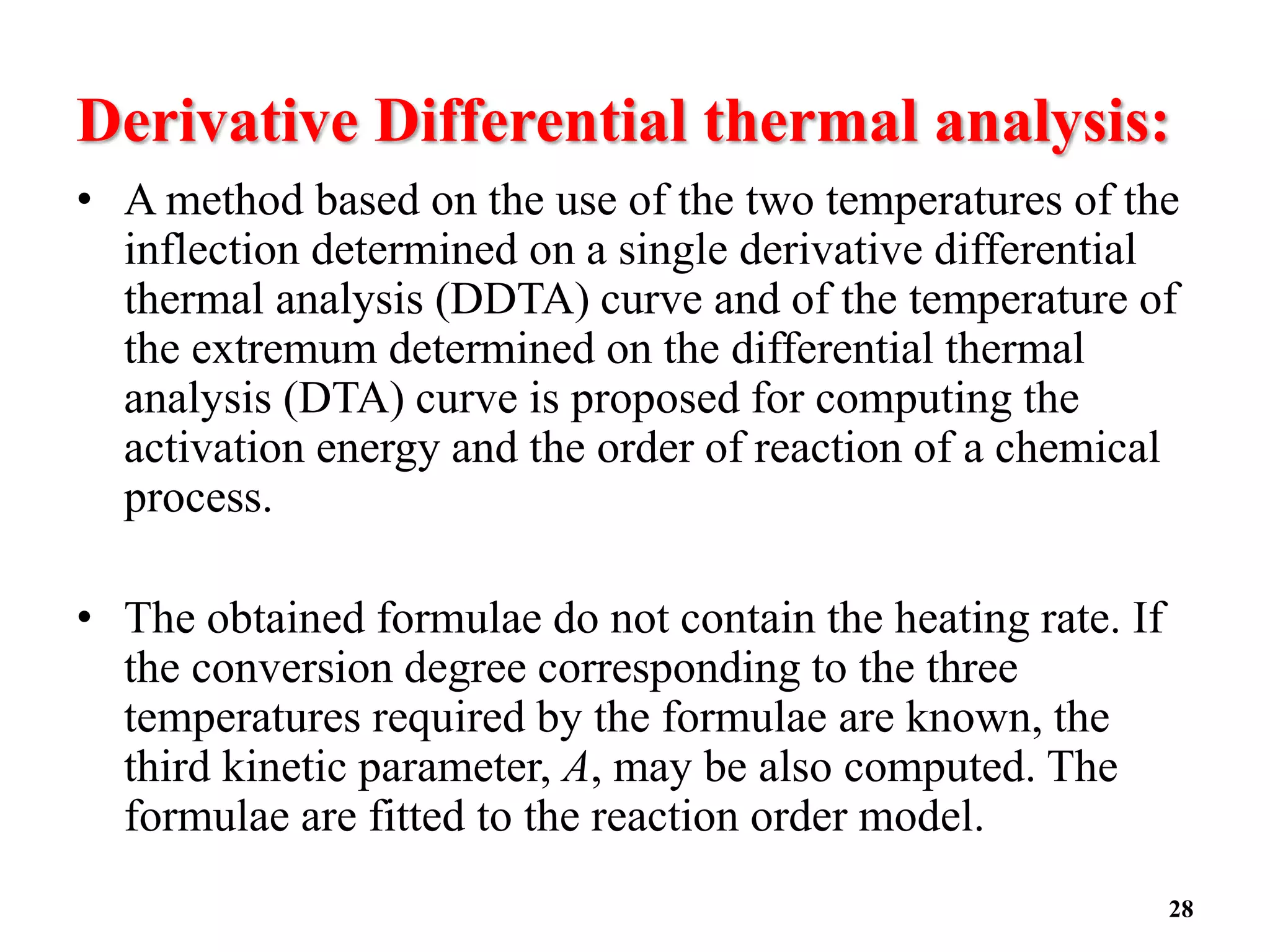 Differential thermal analysis(dta) | PPTX