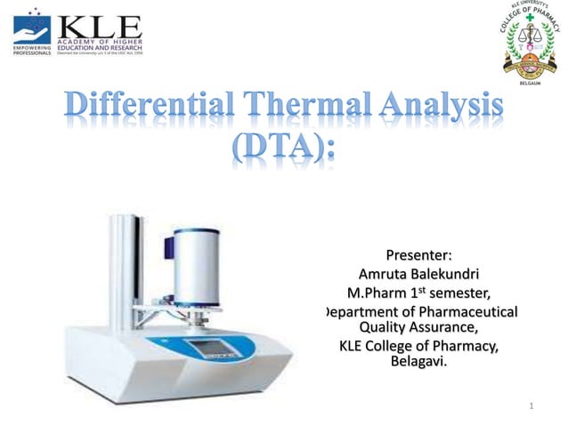 Differential thermal analysis(dta) | PPTX | Physics | Science