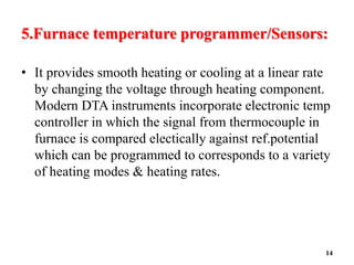 Differential thermal analysis(dta) | PPTX