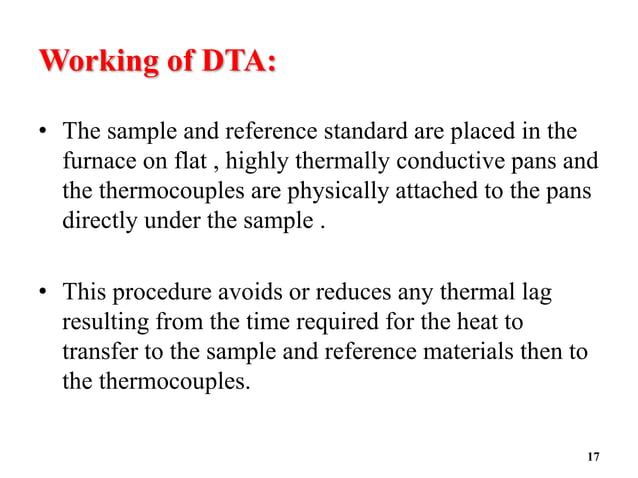 Differential thermal analysis(dta) | PPTX | Physics | Science