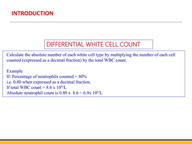 Differential WBC Count | PPTX | Blood Disorders | Diseases and Conditions
