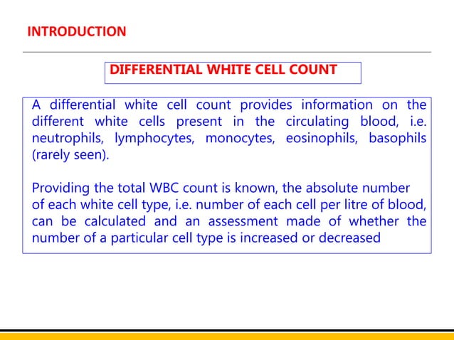 Differential WBC Count | PPTX | Blood Disorders | Diseases and Conditions