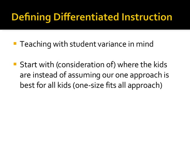 Differentiated Instruction | PPT