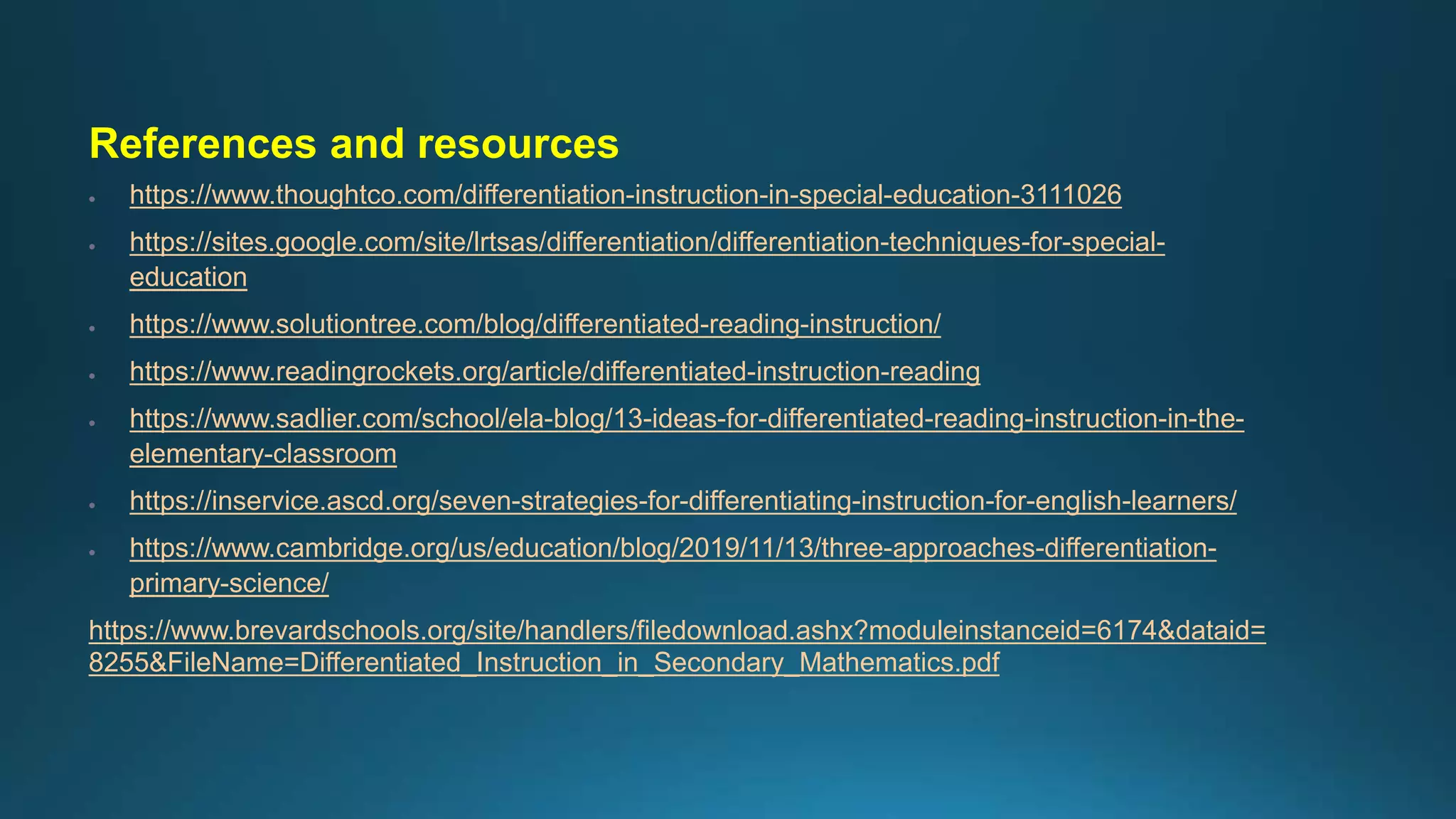 DIFFERENTIATED-INSTRUCTION-PPT.pptx | Special Education | Education