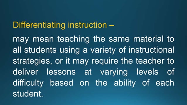 DIFFERENTIATED-INSTRUCTION-PPT.pptx | Special Education | Education