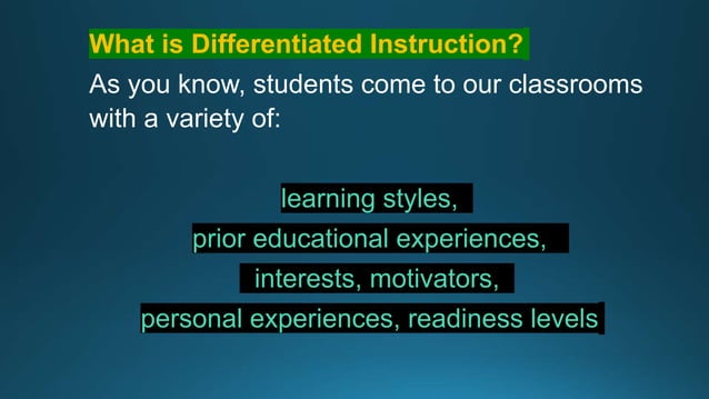 DIFFERENTIATED-INSTRUCTION-PPT.pptx | Special Education | Education