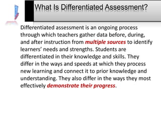 Differentiated assessment | PPTX