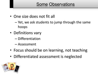Differentiated assessment | PPTX