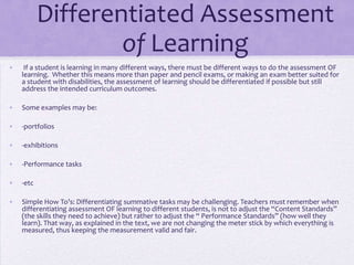 Differentiated Assessment | PPTX