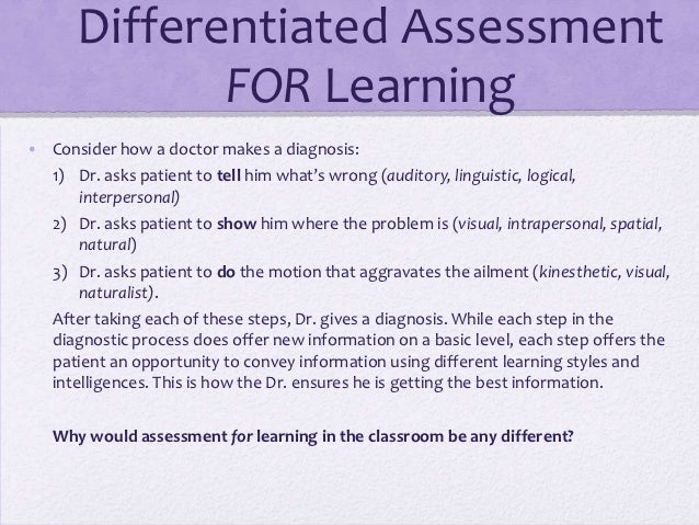 Differentiated Instruction Assessments