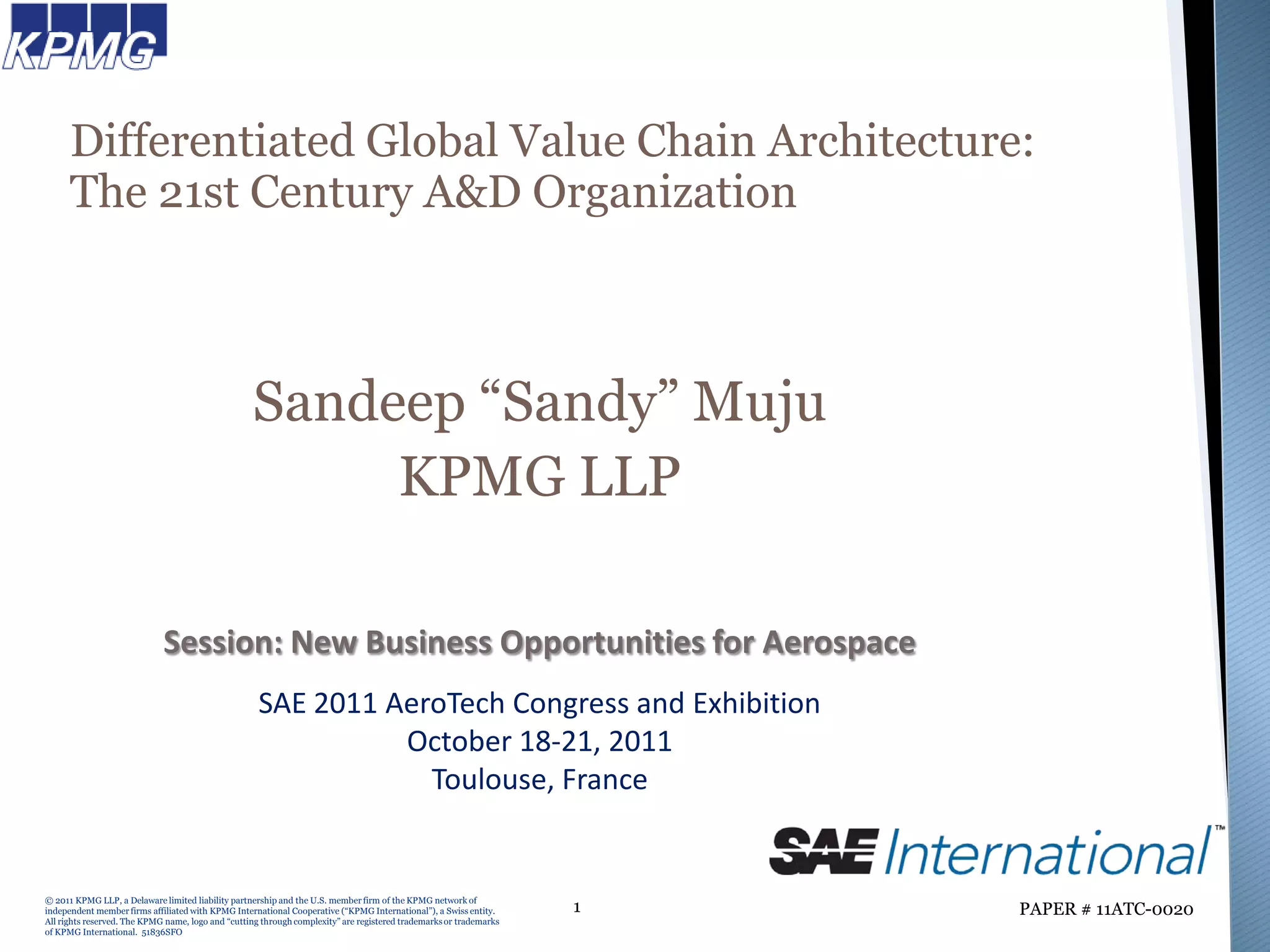 Differentiated global value chain architecture sae aerotech congress ...