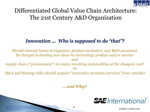 Differentiated global value chain architecture sae aerotech congress ...