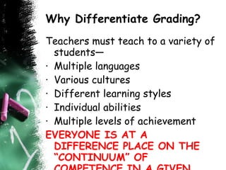 Differentiated Grading Layering Slides | PPT | Homework and Study ...