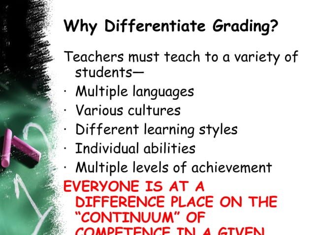 Differentiated Grading Layering Slides | PPT