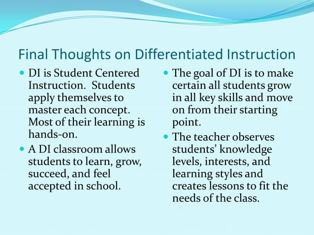 Differentiated Instruction | PPT