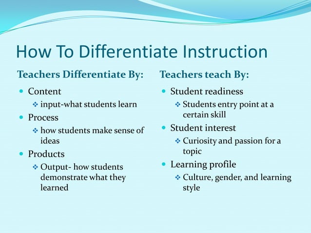 Differentiated Instruction | PPT