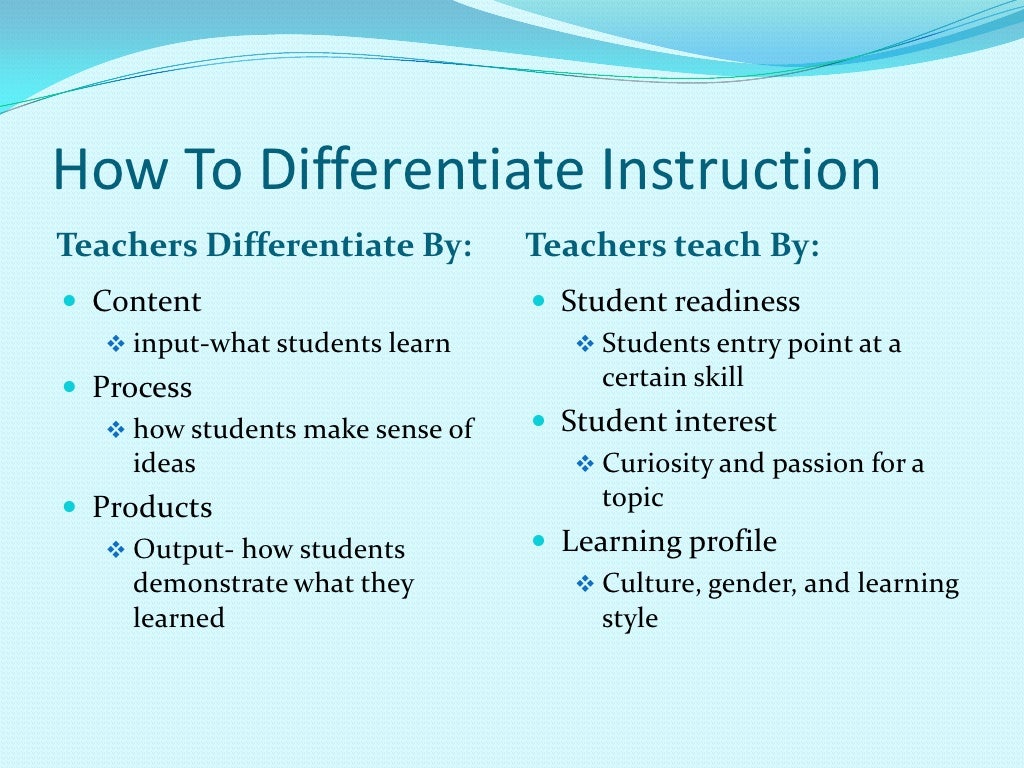 Differentiated Instruction