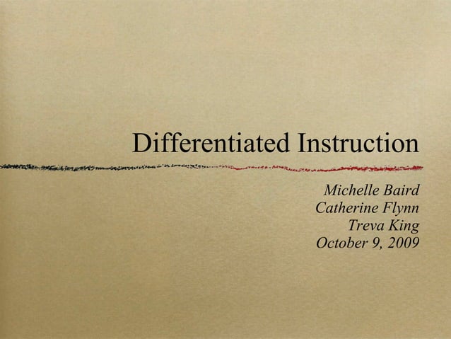 Differentiated instruction | PPT