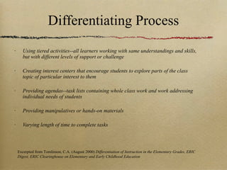 Differentiated instruction | PPT