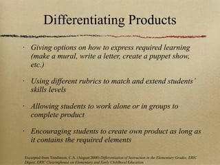 Differentiated instruction | PPT