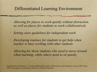 Differentiated instruction | PPT
