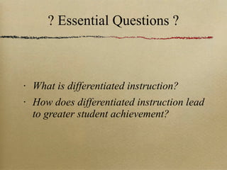 Differentiated instruction | PPT