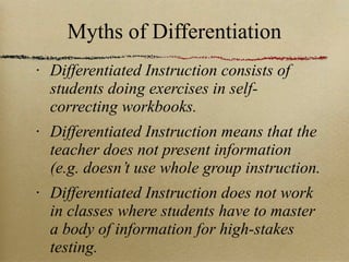 Differentiated instruction | PPT