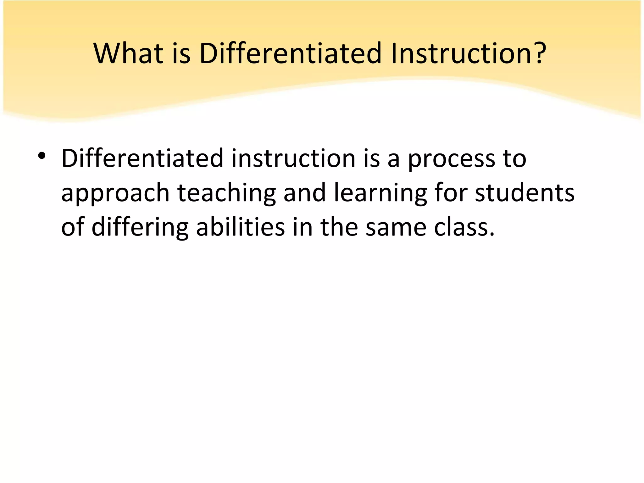Differentiated instruction | PPT