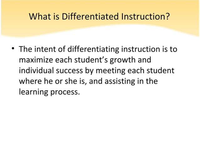 Differentiated instruction | PPT
