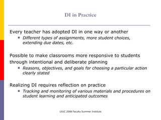 Differentiated Instruction in Online Environments | PPT