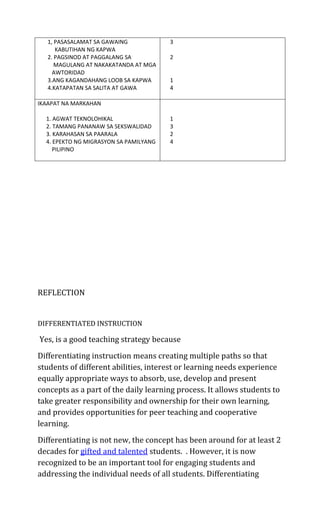 Differentiated instruction | DOCX