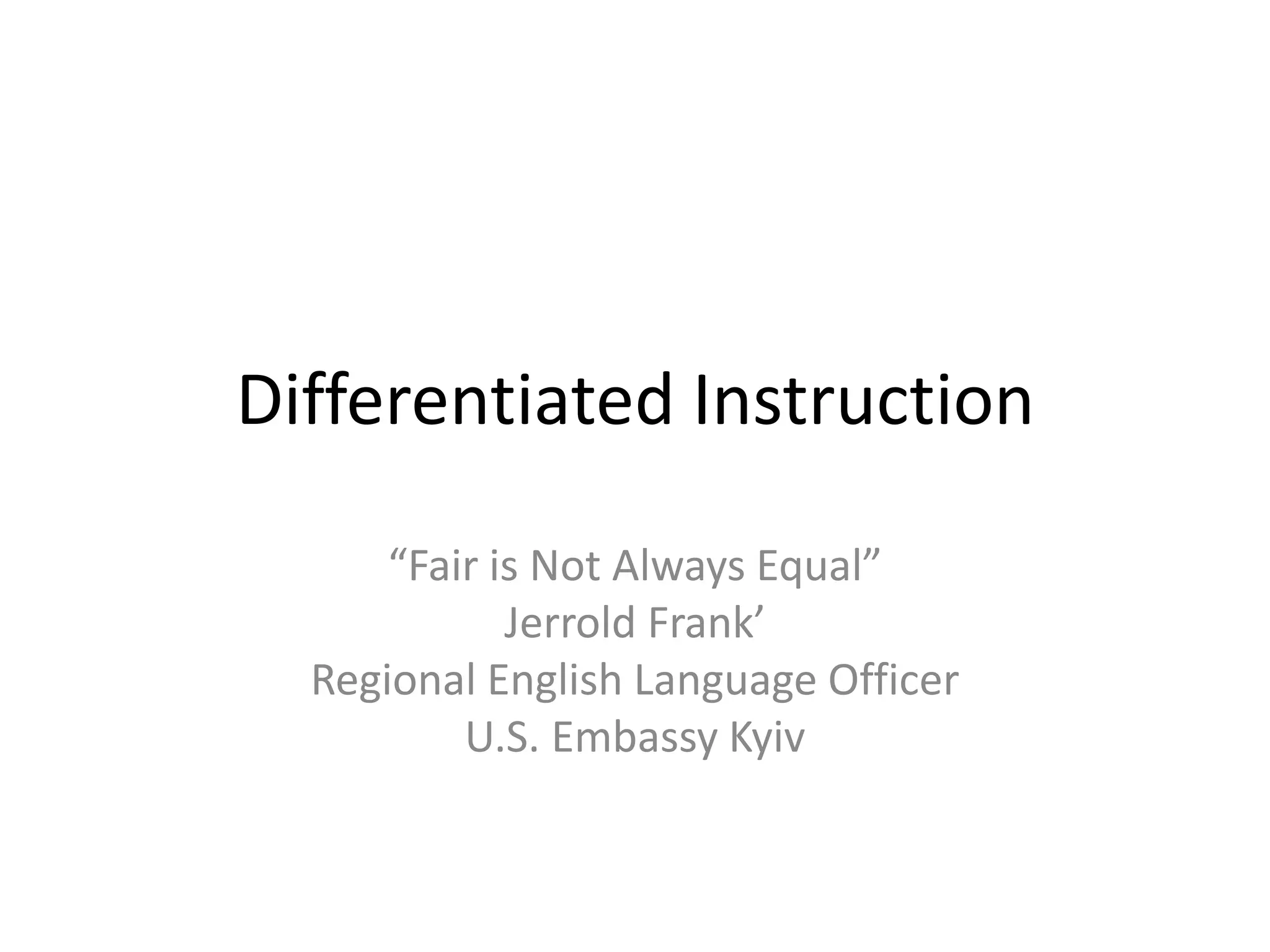 Differentiated instruction | PPT