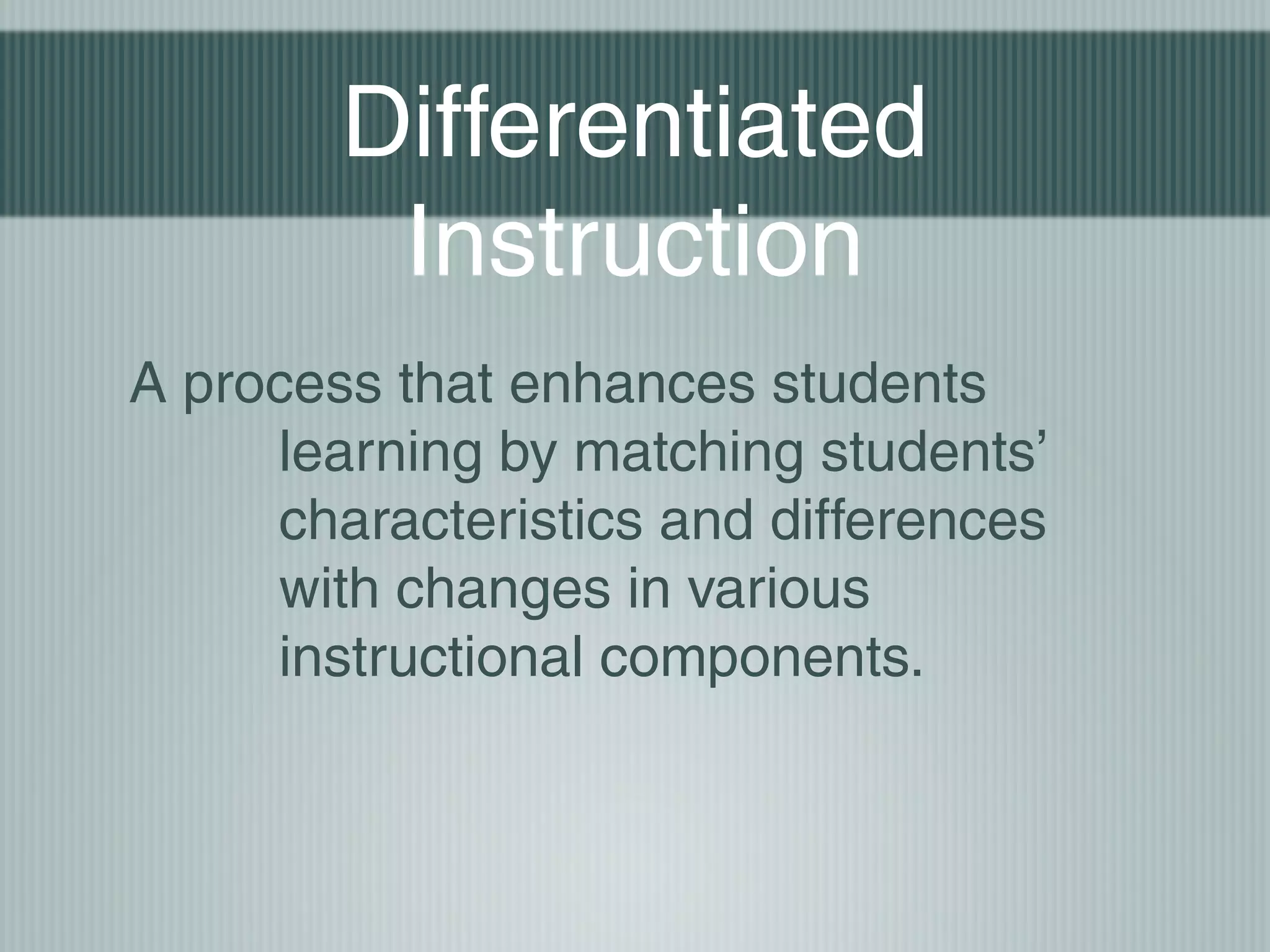 Differentiated Instruction | PPT