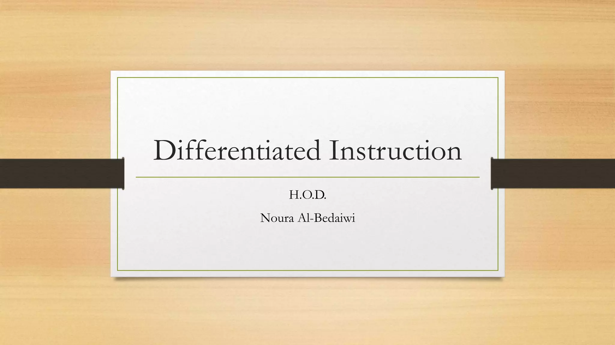 Differentiated instruction | PPT
