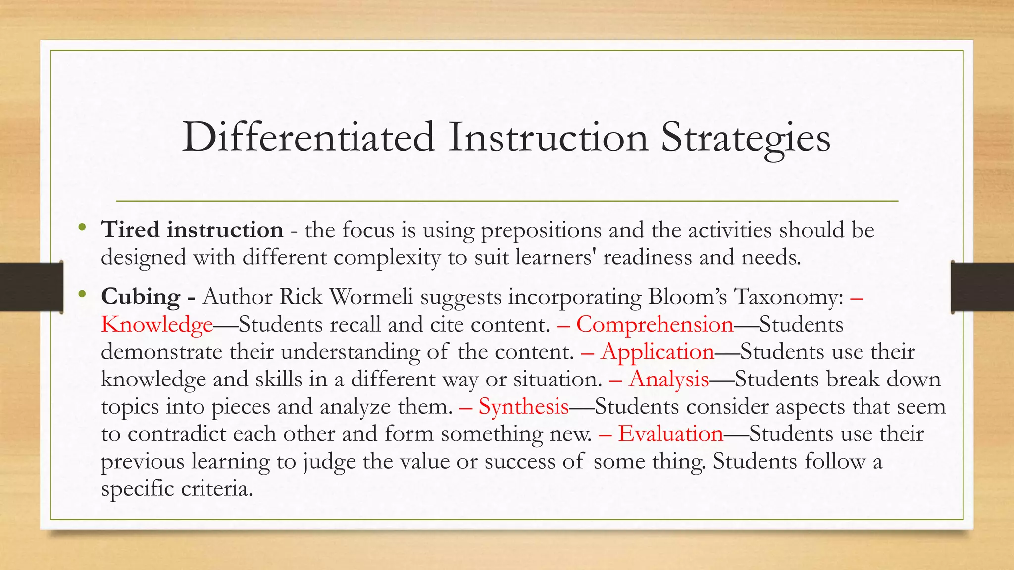 Differentiated instruction | PPT
