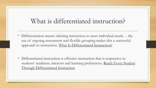 Differentiated instruction | PPT