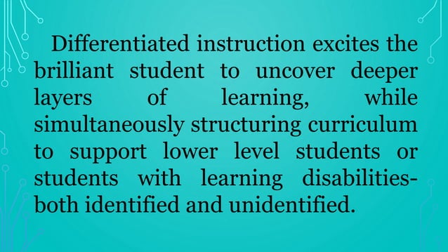 Differentiated instruction | PPTX | Educational Assessment | Education