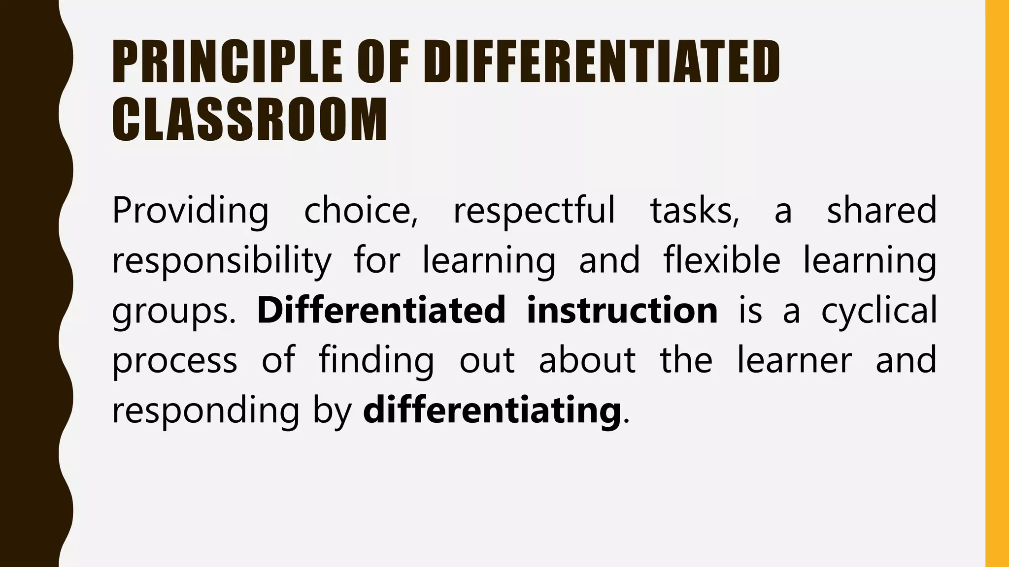 Differentiated Instruction to address diverse learners. | PPTX