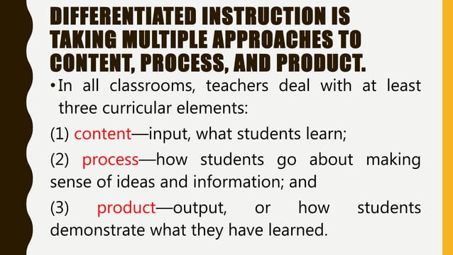 Differentiated Instruction to address diverse learners. | PPTX