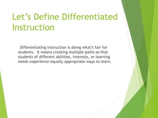 Differentiated instruction | PPT