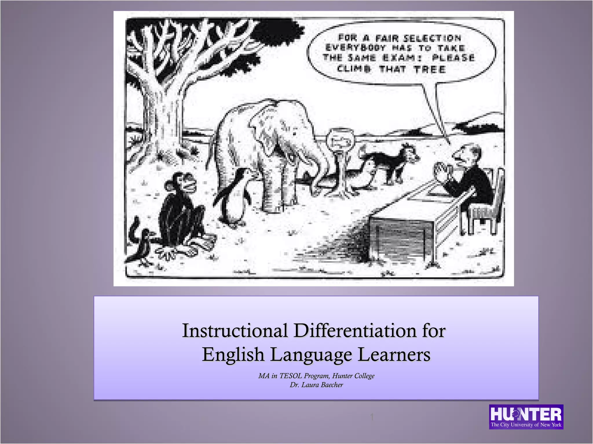 Differentiated instruction for ELLs | PPT
