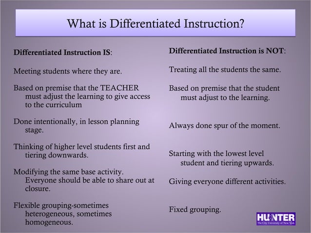 Differentiated instruction for ELLs | PPT | Homework and Study | Education