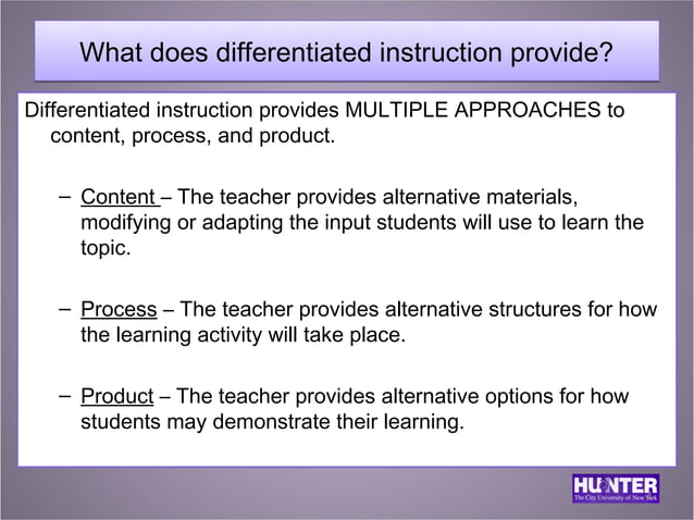Differentiated instruction for ELLs | PPT | Homework and Study | Education