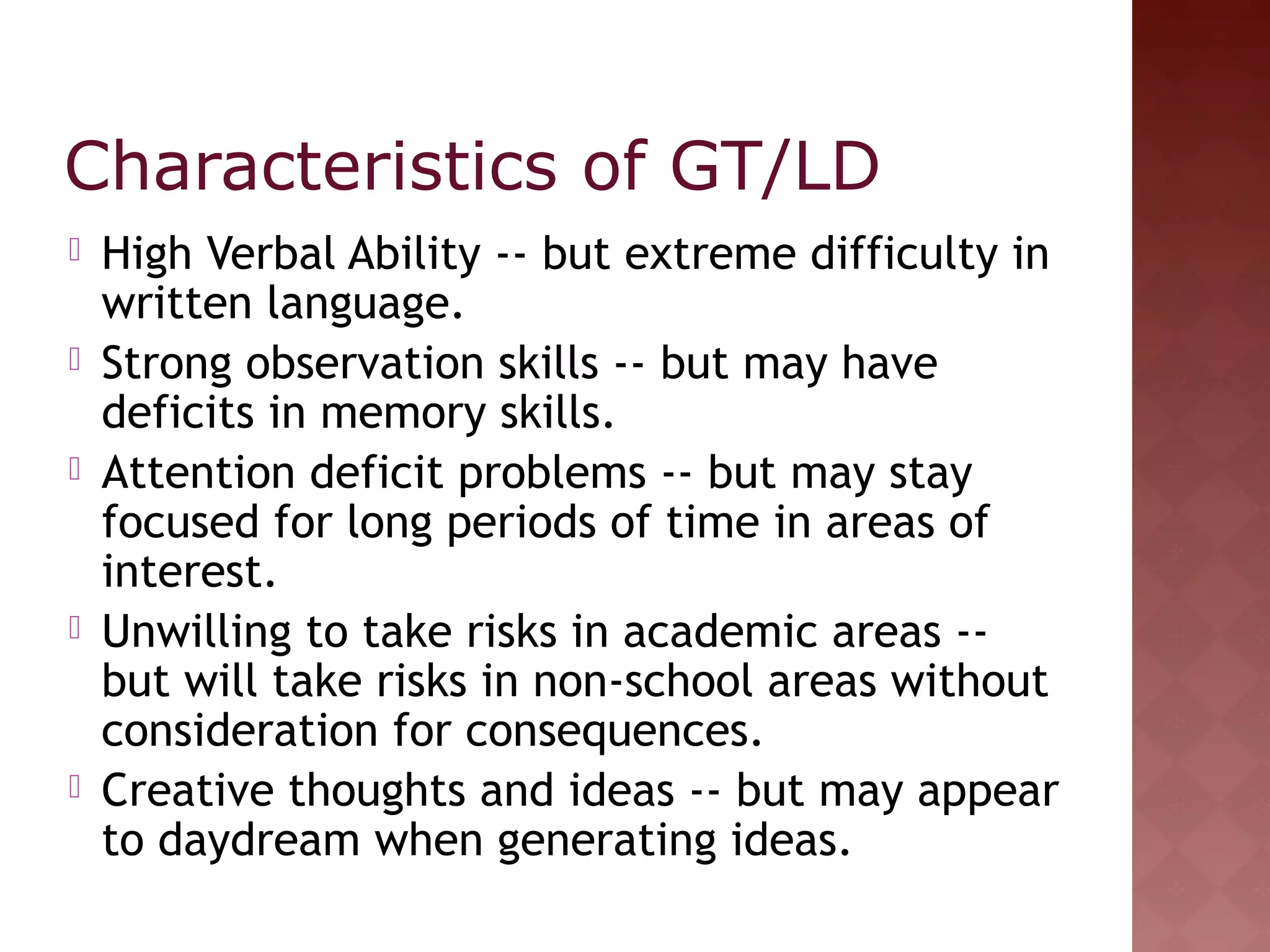 Differentiated instruction for the twice exceptional | PPT